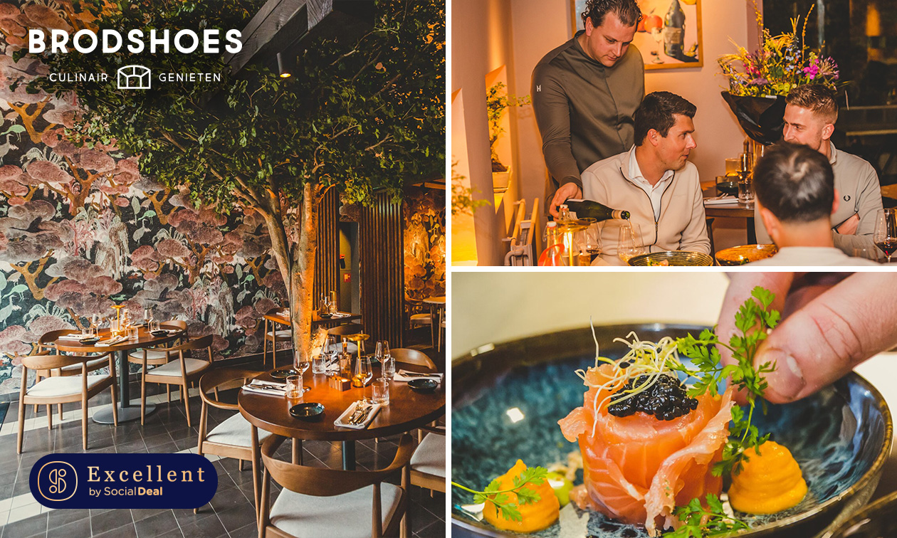 Restaurant Brodshoes, 4-gangendiner van de chef + amuse + brood in ...