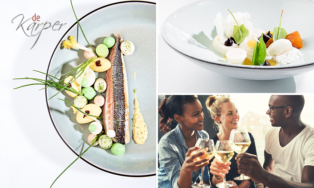 Restaurant De Karper, 3- of 4-gangen keuzediner of lunch + amuse bij ...