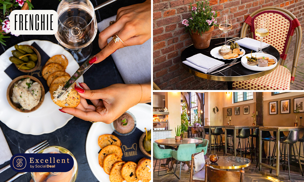 Restaurant Frenchie, High wine incl. 3 of 4 gerechtjes of borrelplank ...