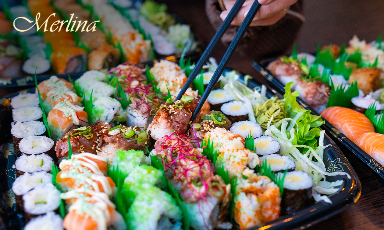 Restaurant Merlina, Sushibox (22, 28, 43 of 44 stuks) voor afhaal bij ...