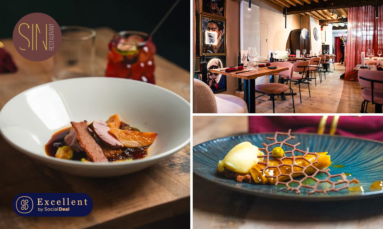 Restaurant Sin, 5- of 6-gangendiner + amuses in hartje Gent bespaar 39% ...