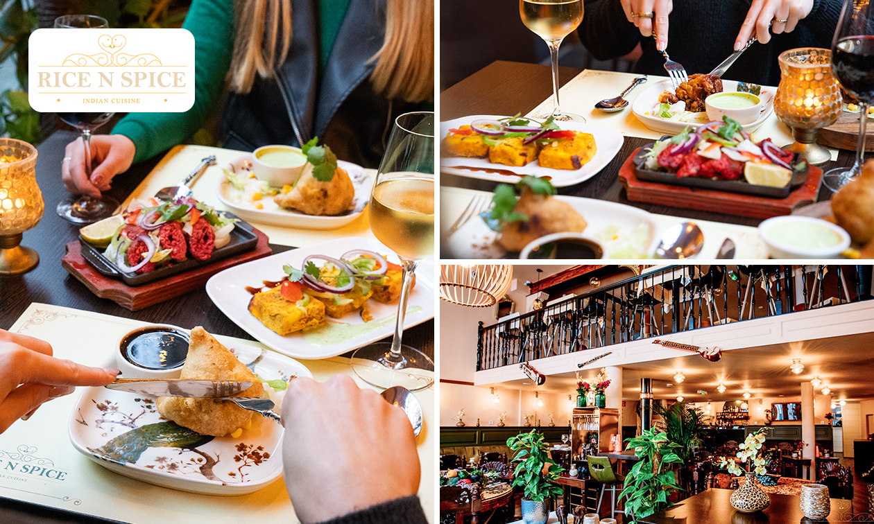 Rice-N-Spice, Indiaas 3-gangen proeverijdiner of 3-gangendiner à la carte bij Rice-N-Spice ...