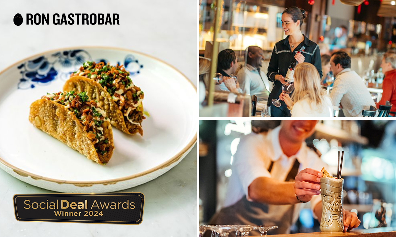 Ron Gastrobar, 3-gangenlunch of -diner à la carte + cocktail + snack ...