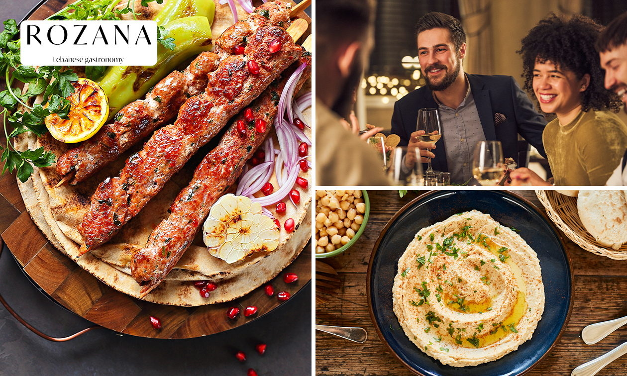 Rozana, Lunch ou dîner libanais en 3 services bespaar 43% in Bruxelles ...