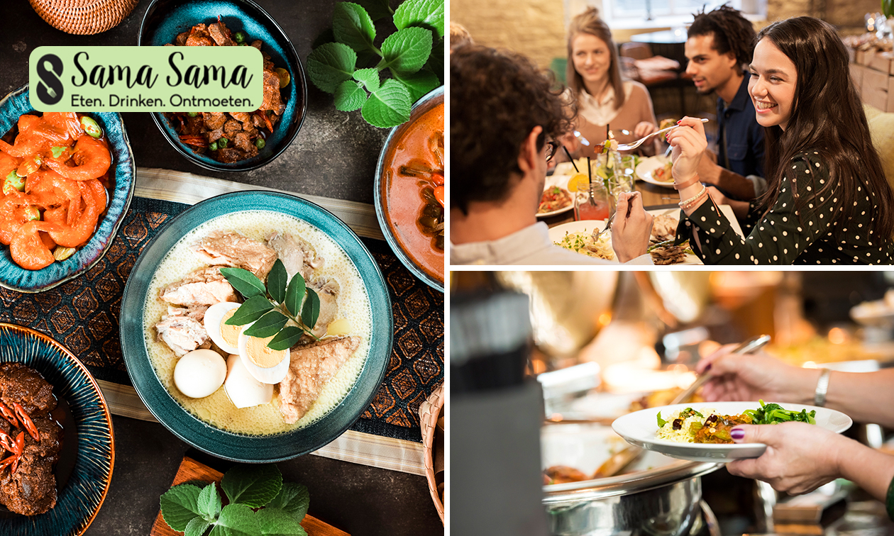 Sama Sama Eten. Drinken. Ontmoeten, Indonesische buffet/proeverij bij ...