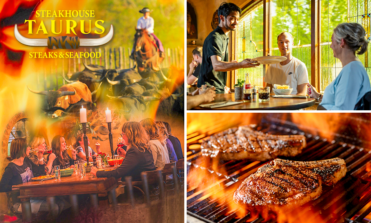 Steakhouse Taurus, 3-gangen keuzediner bij Steakhouse Taurus Spare 27% ...