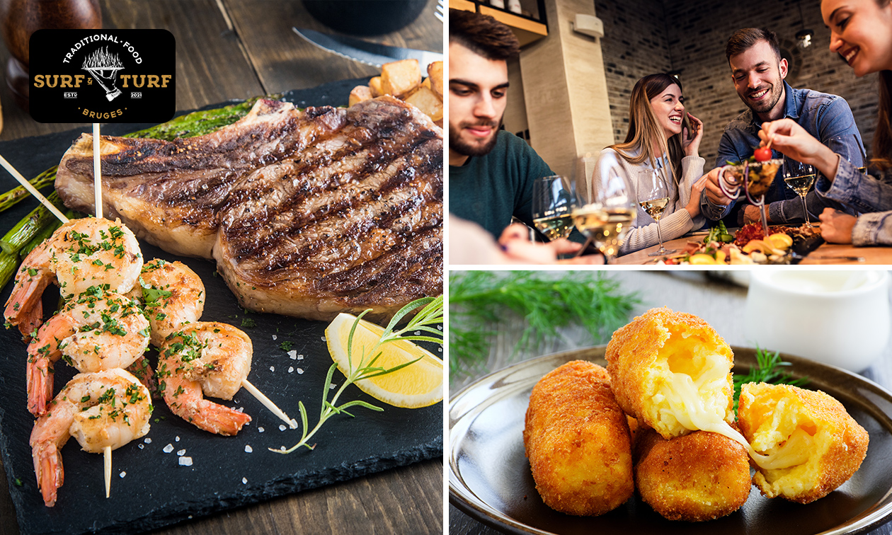 Surf & Turf Brugge, 3-gangen keuzediner bij Surf & Turf in hartje ...