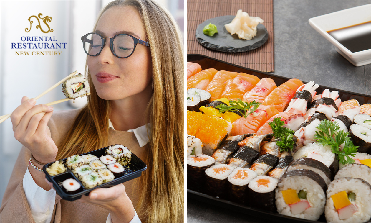 Sushibar & Restaurant New Century, Sushibox (20 of 58 stuks) voor ...