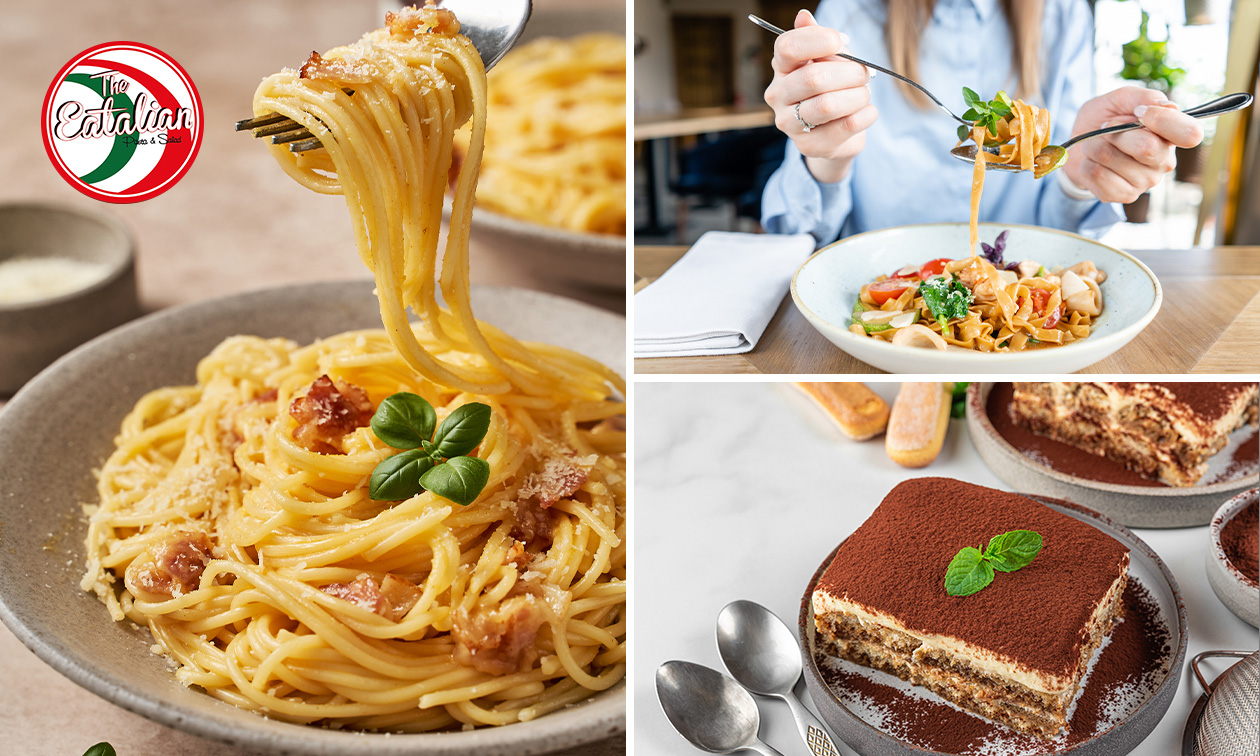The Eatalian, 2-gangen pastadiner à la carte + blikje frisdrank bespaar ...