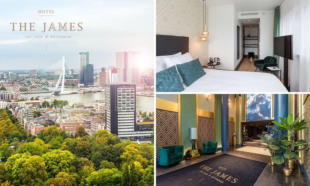 The James Hotel, Overnachting voor 2 + waardebon + prosecco in hartje ...