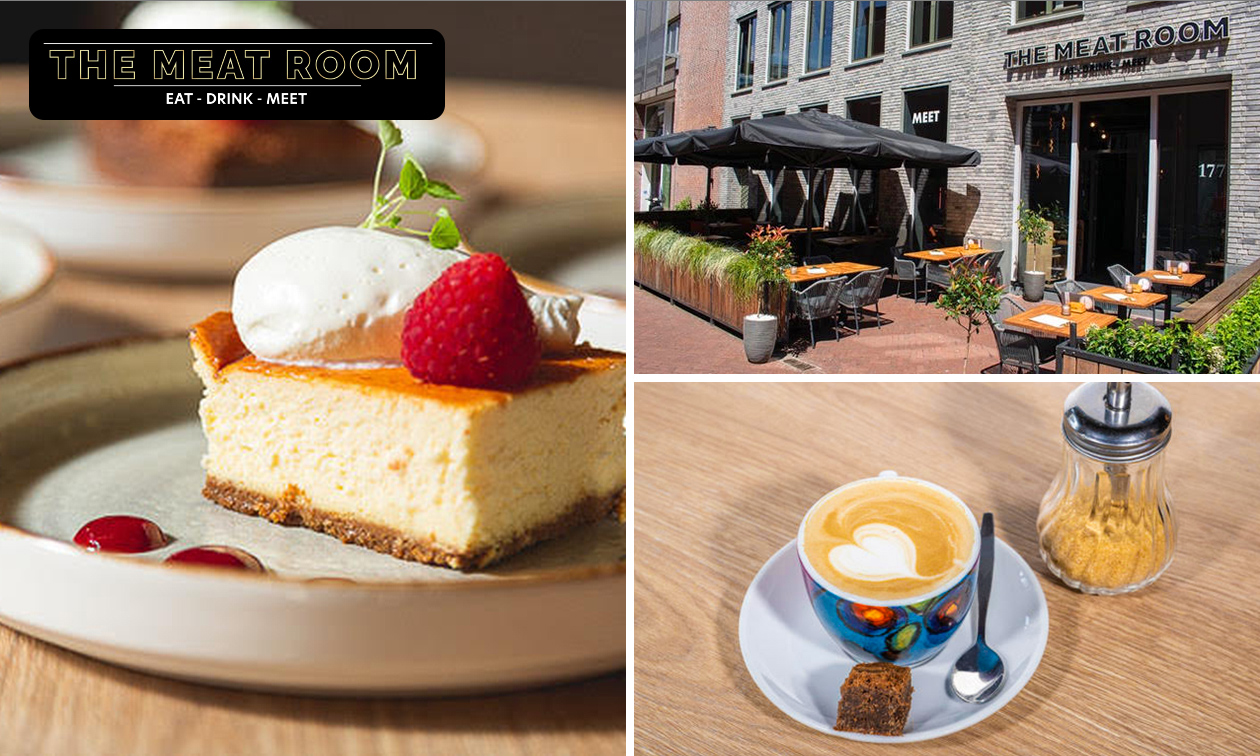 The Meat Room, Koffie/thee + gebak + ijs in hartje Leeuwarden save 43% ...