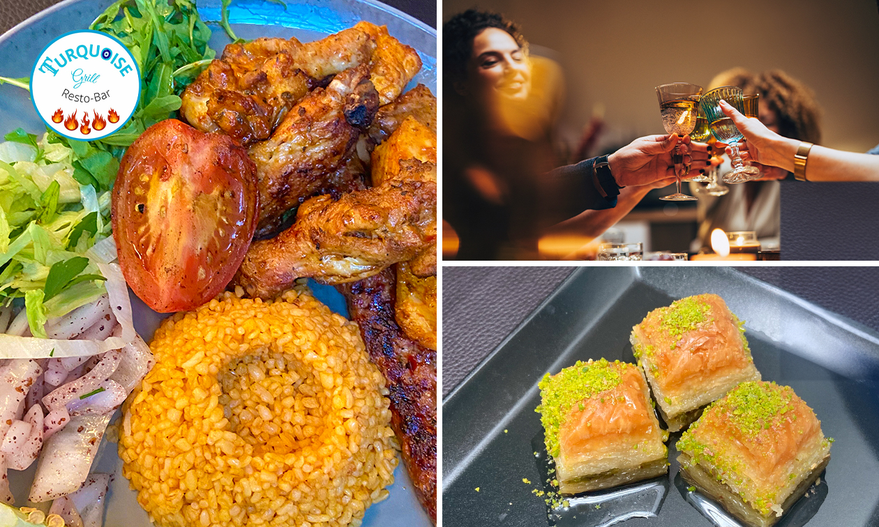 Turquoise grill, Menu en 2 ou 3 services à la carte à Namur bespaar 33% ...