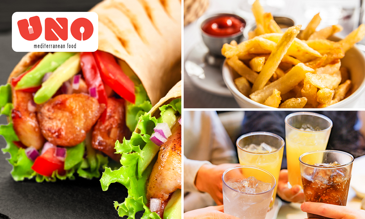 UNO Groningen, Wrap + friet + saus + drankje voor afhaal of dine-in in ...