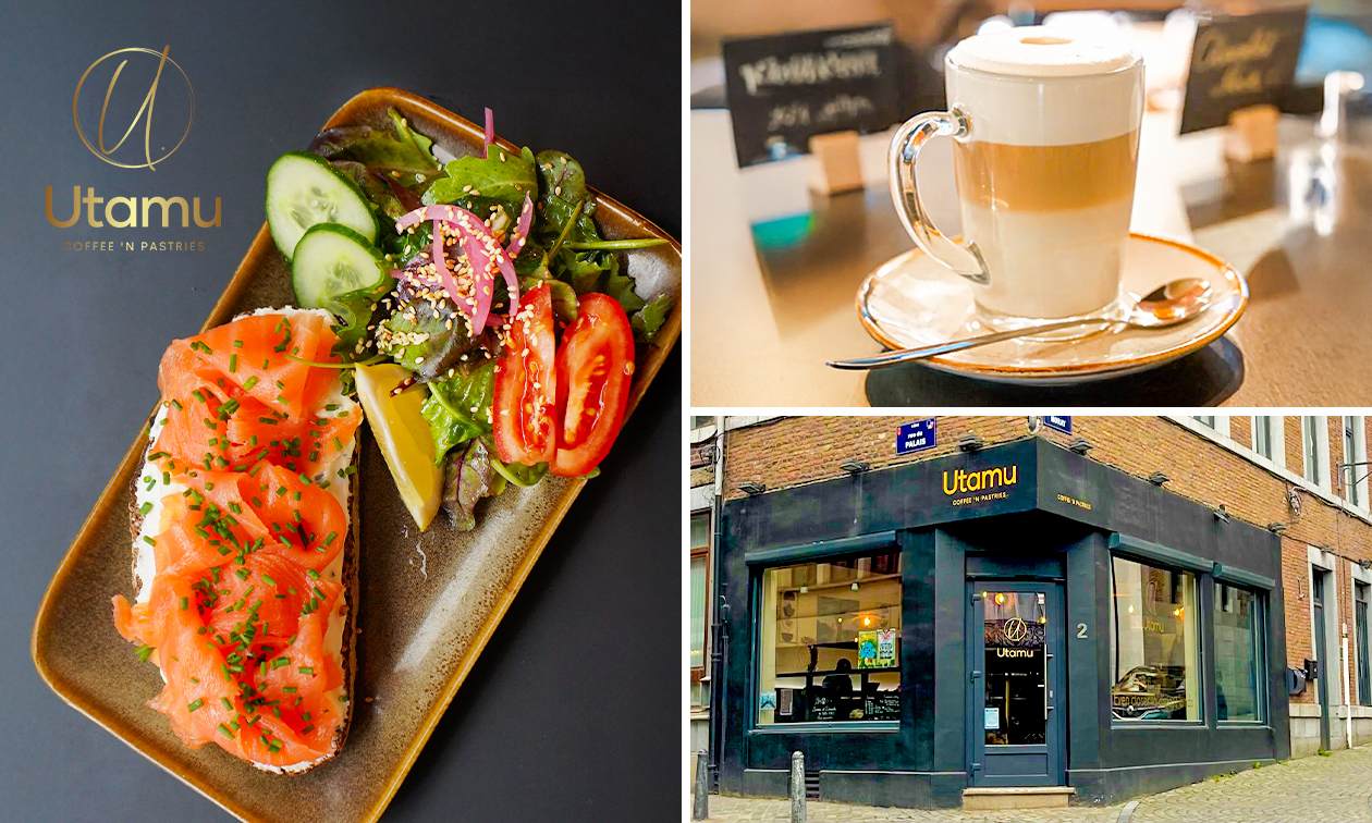 Utamu Coffee'n Pastries, Lunch en 2 services au choix + boisson froide ...