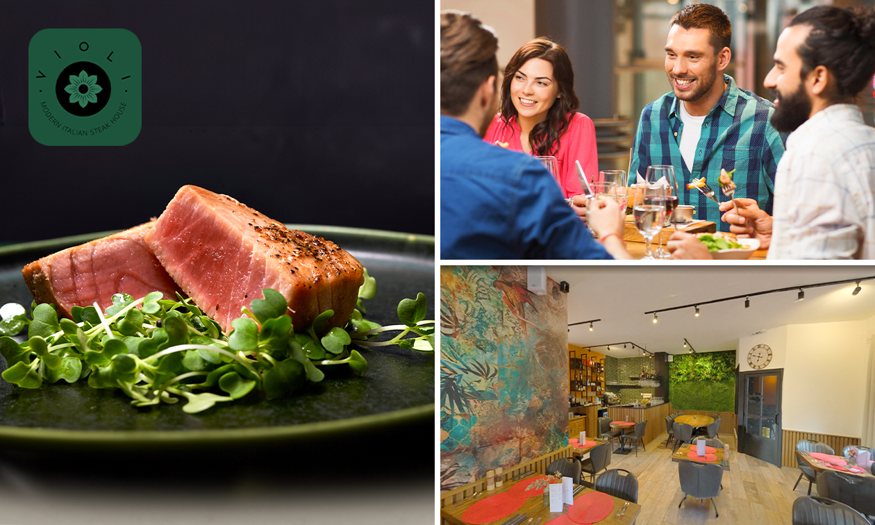 Violi Modern Italian Steakhouse, Italiaans 3-gangen keuzediner ...