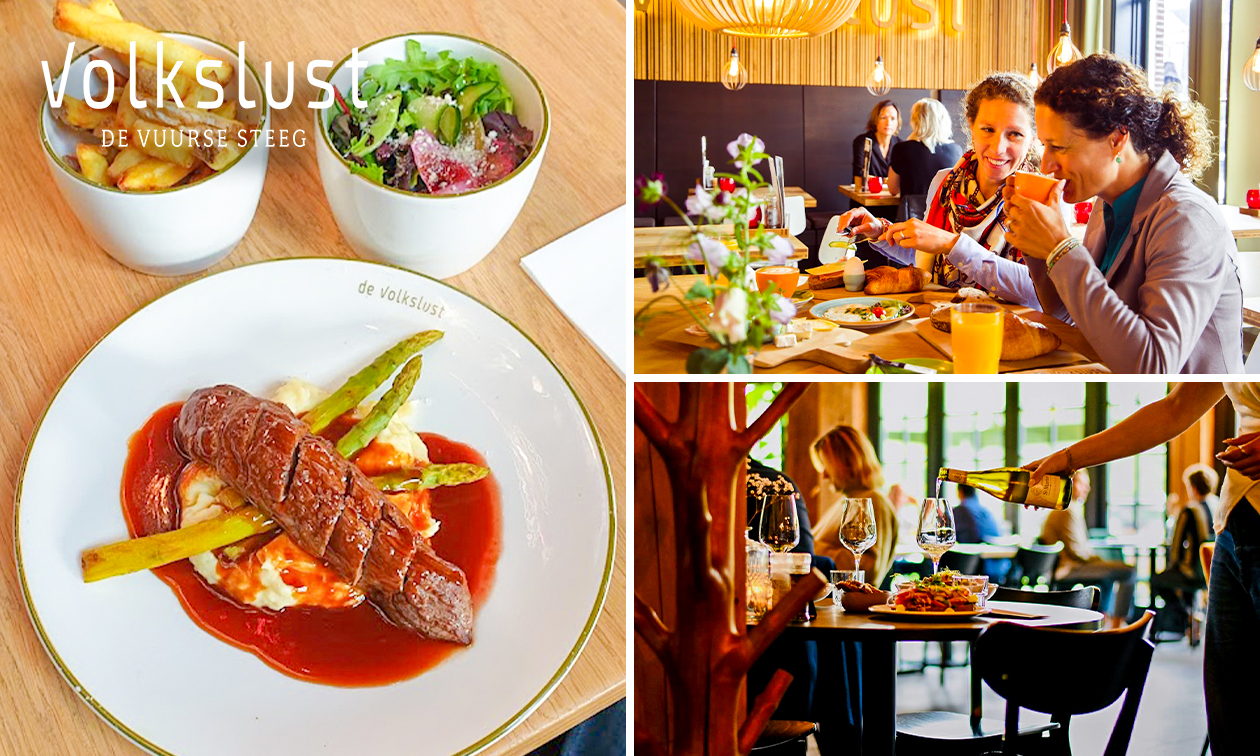 Volkslust de Vuurse Steeg, 3-gangendiner à la carte Spare 38% in ...