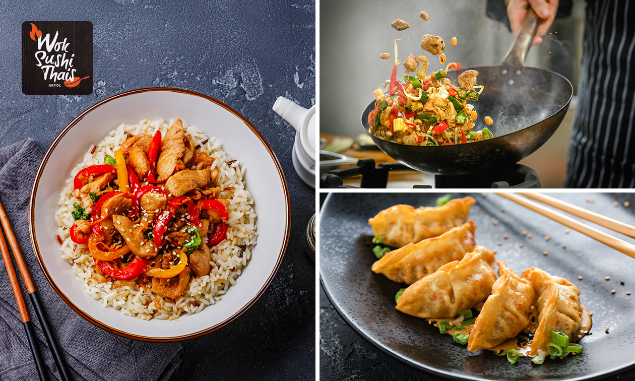 Wok & Sushi & Thai Bussum, 3-gangen keuzediner bij Wok & Sushi & Thai Bussum bespaar 42% in ...