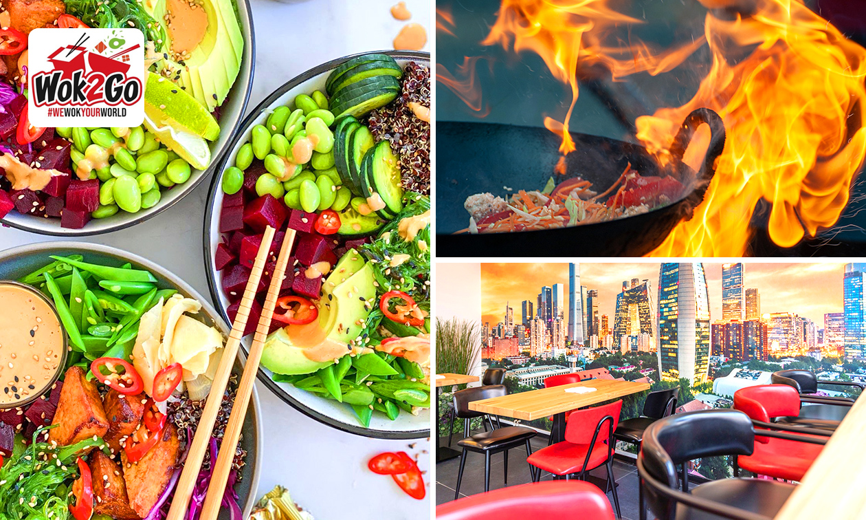 Wok2Go, Wokgerecht of pokébowl + bijgerecht (evt. afhalen) bespaar 38% ...