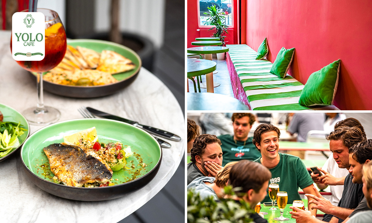 YOLO Café, 2-gangen- of 3-gangendiner of -lunch à la carte in hartje ...